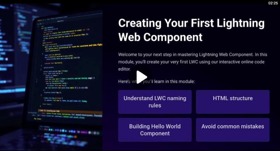 Lightning web components(lwc) tutorial